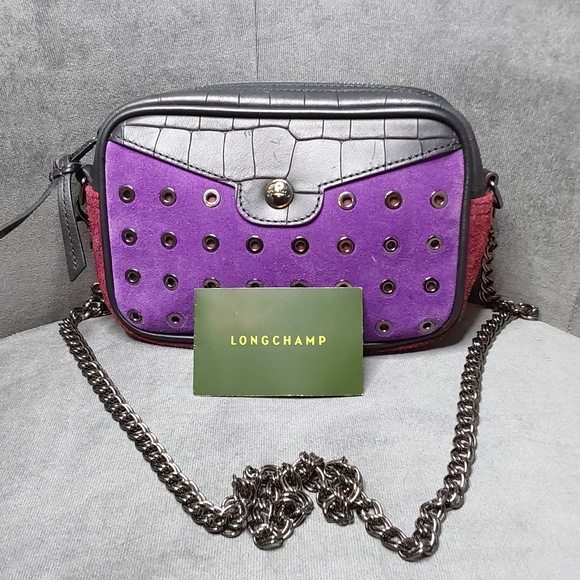 Longchamp | Bags | Longchamp Mademoiselle Leather Suede Crossbody Like ...